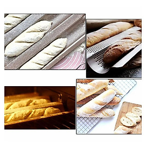 Bread Box for Kitchen 1pcs Hot Carbon Steel French Bread Baking Tray For Baguette Bake Mold Pan Diy Bread Mold Baking And Pastry Tool Cake Mold Farmhouse Bread Box