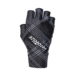 veloToze Aero Cycling Gloves Gel Padded Palm for Comfort - Aero Fabric Reduces Drag - Gloves for Men and Women’s Bike Racing (Black, Large)