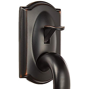 Schlage F93CAM716ACCLH Camelot Inactive Handleset with Accent Left-handed Lever, Aged Bronze