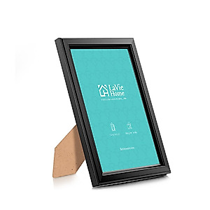 LaVie Home 4x6 Picture Frames (6 Pack, Black) Simple Designed Photo Frame with High Definition Glass for Wall Mount & Table Top Display, Set of 6 Classic Collection