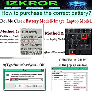 IZKROR AA-PBTN2QT 30Wh 3950mAh Battery Replacement for Samsung Notebook 9 900X3N-K03 900X3N-K04 NP900X3N NP900X3N-K01HK NT900X5Y NT900X5Y-A59A NT900X3N NT900X3Y NT901X5N NT900X5Y Series 7.6V