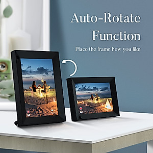 Digital Photo Frame Hyjoy WiFi Digital Picture Frame 10.1 Inch with IPS Touch Screen HD Display, Auto Dim, Auto-Rotate, Easy Setup to Share Photos or Videos from Anywhere via AiMOR App