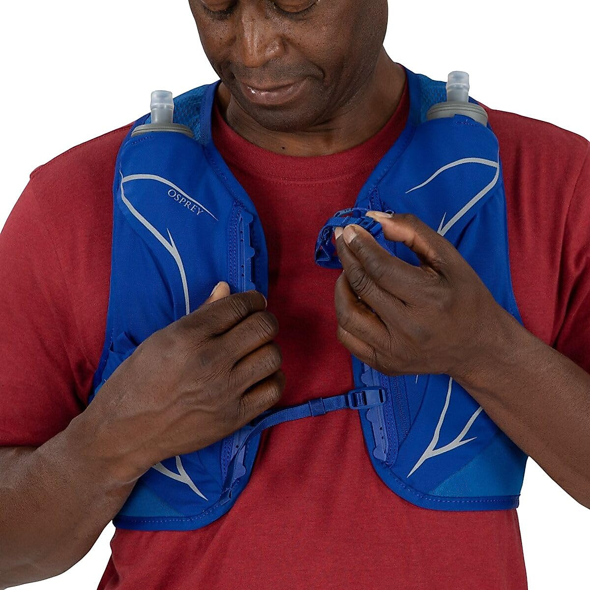 Osprey Duro LT Men's Running Hydration Vest with Hydraulics Soft Flasks, Dark Charcoal Grey, Medium