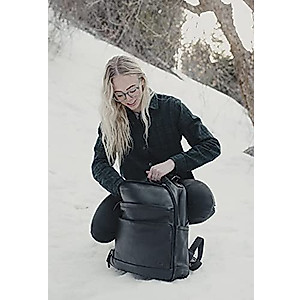 Kodiak Leather Katmai Backpack/Diaper Bag (Black)