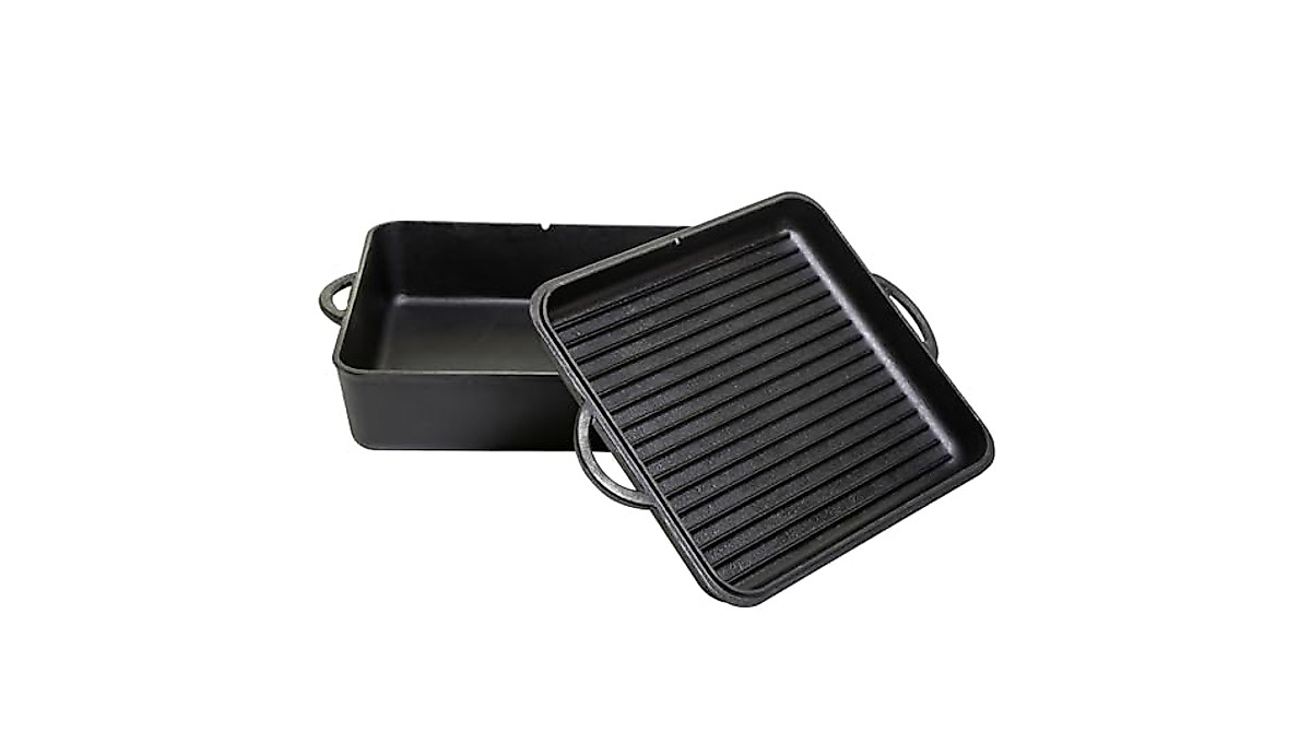 Camp Chef Square Dutch Oven - 13-inch Cast Iron with Seasoned Finish