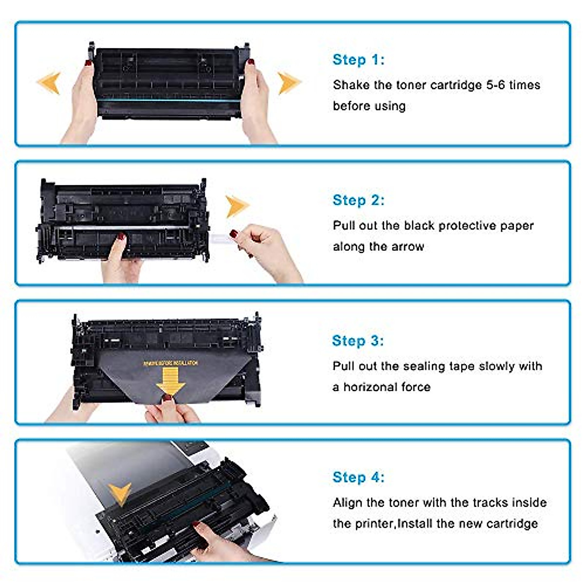 Cool Toner Compatible Toner Cartridge Replacement for Canon 055 055H MF743Cdw Toner for Canon imageCLASS MF741Cdw MF746Cdw MF745Cdw MF743 LBP664Cdw Printer (Black, with Chip, 1-Pack)