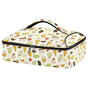 Kcldeci Insulated Thermal Food Carrier Insulated Casserole Carrier for Hot or Cold Food,Sweets Ice-cream Cake and Coffee Insulated Tote Bag for Potluck Cookouts Parties Picnic,Lasagna Lugger