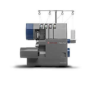 SINGER | Heavy Duty Serger Overlock Machine | Metal Frame | 2/3/4 Thread Capacity | 60% Larger Cutting Knife Grey