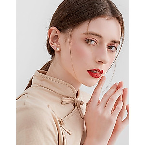 Thunaraz 90Pairs Assorted Multiple Small Stud Earrings Sets for Women Multipack Simple Cute Bar Star Moon Triangle Geometric Arrow Flower Bow CZ Ball Faux Pearl Earrings Set