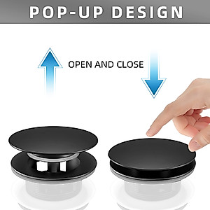 EXAKEY Freestanding Tub Drain with Removable Pop-up Free Standing Bathtub Drain Stopper Upgraded Stand Alone Tub Drain Basket for Soaking Anti-rust and Watertight Matte Black