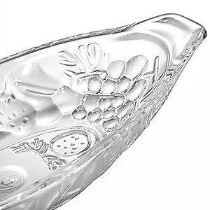 SOUJOY 8 Pack Boat Plate, 8oz Acrylic Splits Bowl, Clear Sundae Serving Dish for banana split, ice cream, Fruits, Yogurt, Brownies, Snack