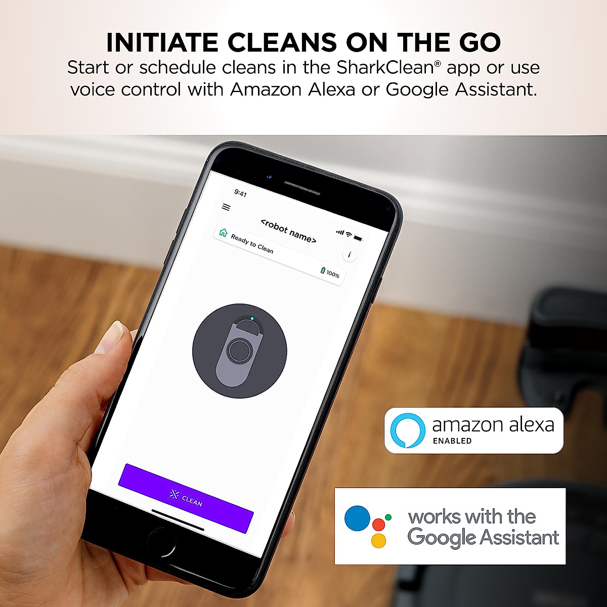 Shark ION Robot Vacuum AV753, Wi Fi Connected, 120min Runtime, Works with Alexa, Multi Surface Cleaning , Grey