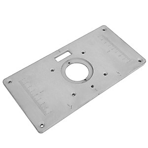 Router Table Insert Plate, Aluminum DIY Router Table for Woodworking (235mm x 120mm x 8mm Silver)