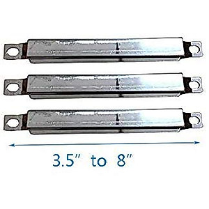 Htanch PN4481(4-Pack) 14841(4-Pack) 14.75 inches Heat Plates and Grill Burner Crossover Tube Replacement for Kenmore 415.23666310, 415.23667310, 640-05057299-9,640-05057300-5 Charbroil 463322613