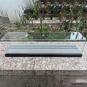 Yamix HO Scale Train Display Case Showcase Dustproof Display Box for 1/18 Scale Model Train
