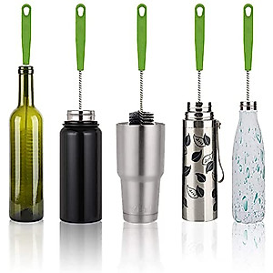 Bottle Brush, Long Handle Brushes Bendable Pipe Cleaners for Washing Beer Bottle, Water Wine Decanter, Cup, Pipes, Sinks, Household Kitchen Cleaning Brush