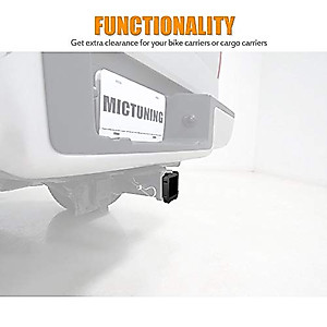 MICTUNING 2-1/2 Inch Class V to 2 Inch Class III and IV Trailer Hitch Receiver Adapter Reducer 2.5 Inches to 2 Inches Sleeve Convertor