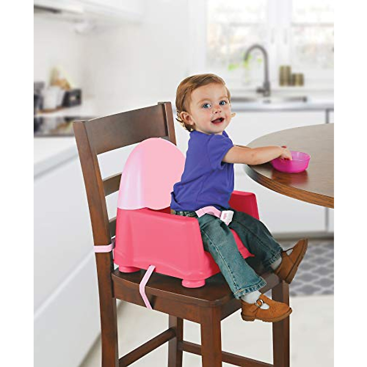 Safety 1st Easy Care Swing Tray Feeding Booster, Coral Crush, One Size