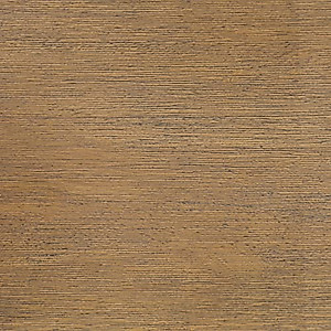 OSP Home Furnishings Alania Wood Accent Chair with Cane Back, Arms and Padded Seat, Linen Fabric with Coastal Wash Frame