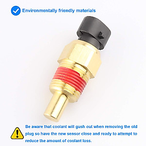 Coolant Temperature Sensor, ECT Temp Sensor 213-928, 15326386, 213928 Compatible with Buick Cadillac Chevy GMC Pontiac Duramax- Astro Blazer Impala Malibu K1500 S10 Silverado Tahoe Sierra Yukon, More