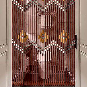 HaroldDol Natural Wood Beaded Curtains for Doorways-31 Strands, High-Bamboo and Wooden Doorway Beads for Doorway Room Divider Door, 35.5" W x 86.6" L