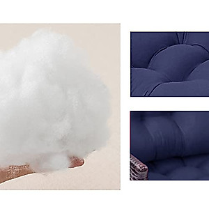 SEAHOME 2PCS Rocker Cushions Replacement Outdoor/Indoor, Soft Washable Solid Twill Swivel Rocker Chair Seat,for Recliner Rattan Folding Chair Garden Patio Mat (Navy Blue) 2 Count (Pack of 1)