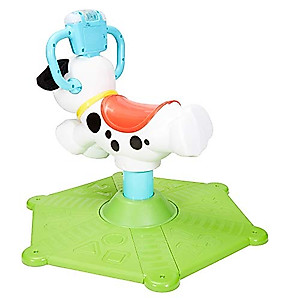 Fisher-Price Toddler Ride-On Learning Toy, Bounce and Spin Puppy Stationary Musical Bouncer for Babies and Toddlers Ages 12+ Months (Amazon Exclusive)