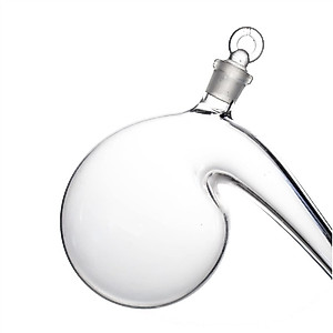 DADAKEWIN 500ml Lab Distilling Flasks Retort with Ground Glass Stopper Borosilicate 3.3 Glass Heat Resistant Distillation Lab Distilling Flasks- Pack of 1 (Size : 500mL)