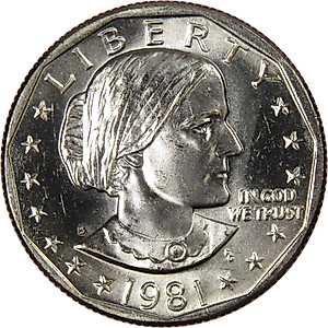 1981 S Susan B Anthony Dollar BU Uncirculated Mint State SBA $1 US Coin