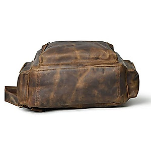 Timester leather backpacks full grain leather laptop backpack for school travel backpacks for women.