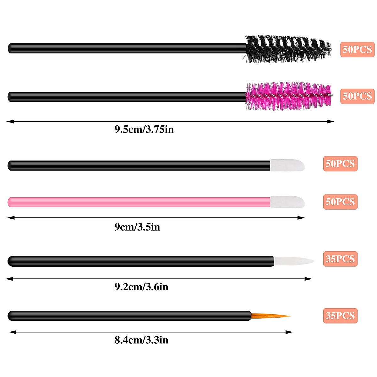 270 PCS Disposable Makeup Applicators Tools Kit, Makeup Artist Must Haves 70 Disposable Eyeliner Brushes 100 Mascara Wands 100 Lipstick Applicators for Christmas Gifts Mother's Day Gifts