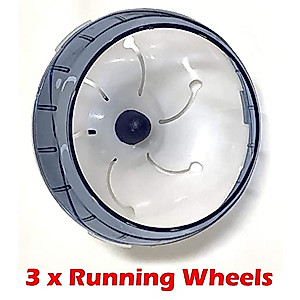 Acrylic Clear 3-Floor Levels Habitat Hamster Home Rodent Gerbil Mouse Mice Cage with Large 6" Diameter Running Ball On Top (Blue)