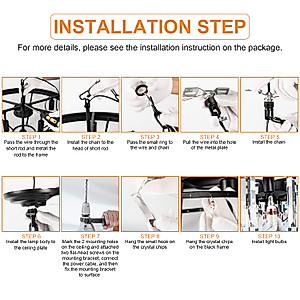 Weesalife Black Crystal Chandeliers for Dining Room Lights Fixtures, 9 Lights Modern Contemporary Chandeliers for Bedroom, 3-Tier Round Crystal Chandeliers for Living Room Entryway Kitchen island