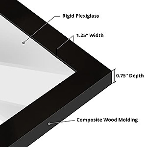 wallsthatspeak 11x14 Black Picture Frame for Puzzles Posters Photos or Artwork