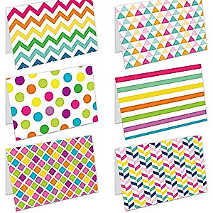 FANCY LAND 36 Colorful Greeting Cards Bright Pattern Note Cards with Colored Envelopes Stickers Blank Inside Cards Office School Home Kids