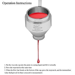 BAOSHISHAN Viscosity Cup 4mm Portable Aluminum DIN Immersion Viscosity Measuring Cup Din 4 Viscosity Cup According to DIN 53 211