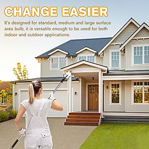 Zylany Light Bulb Changer, High Ceilings and Recessed Light Bulb Changer, Adjustable 3-12.7 Feet Light Bulb Changer for Track Lighting, Compact Fluorescent Lamps (CFL) and Flood Lights