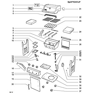 Weber #69827 Fixed Caster for Spirit 200/300 Series grills