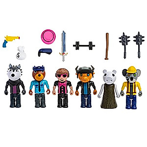 PIGGY Action Figure 6 Pack - Six 3.5" Articulated Buildable Toys with Exclusive MiniToon Figure, 9 Accessories, Series 2, includes DLC