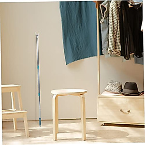 Zerodeko 3pcs Stitching Clothes Rail Ceiling Hook Outdoor Stuff Drying Rack Clothing Outdoor Retractable Closet Pole Clothes Drying Rack Utility Hooks Multi-Purpose Clothes Rods Alloy Tool