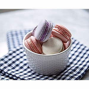French Macaron Baking Mix With Swiss Buttercream Filling. Baker's Choice Single Step Formulation. Gluten Free. Makes 48 shells.