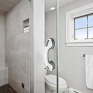 Suction Grab Bars for Shower Heavy-Duty (2Pack)12-Inch ADA Shower Handles for Elderly Suction Shower Grab Bars for Seniors Handicap Safety Handrail for Bathtubs Showers Elderly Assistance Product