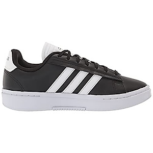 adidas Men's Grand Court Alpha Tennis Shoe, Core Black/White/Iron Metallic, 12