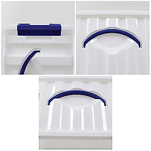 Bblina Small Plastic Storage Boxes, 6-pack Clear Boxes Totes with Lids, 6 Quarts