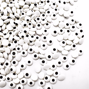 Spooky Eye Toppers - 4 oz Resealable Stand Up Candy Bag - Edible Baking Decorations - Funny White Googly Eyes for Cupcakes, Cakes, Cookies, Brownies - Halloween, Easter, and Edible Art Project Candy