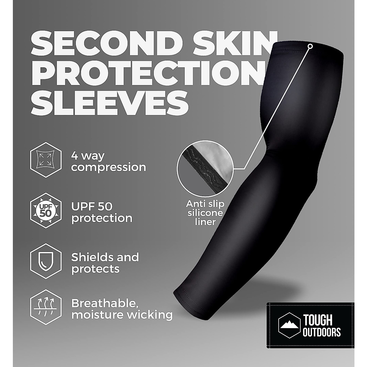 Sports Compression Arm Sleeves for Men & Women - Youth, Kids Arm Sleeve Baseball - Volleyball Sleeves & Basketball Sleeve