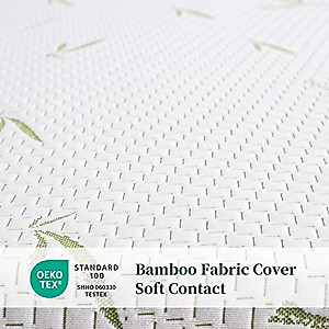 Vyfipt 10 Inch Medium Firm Green Tea Memory Foam Mattress,Cooling Gel Foam, Pressure Relieving, CertiPUR-US Certified, Bed-in-a-Box, White, Full