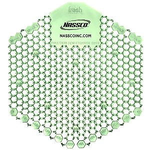 NASSCO Wave 3D Enzymatic Urinal Screen, Cucumber Melon, 10 per Box