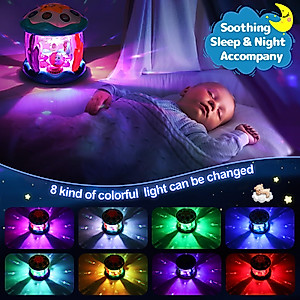 Baby Toys 6 to 12 Months Animal Rotating Light Up Toys for 1 Year Old Boy Musical Toys for Toddlers 1-3 Tummy Time Toys for 3 6 8 9 10 12 18 Months Infant Birthday Xmas Gift for 1 Year Old Boys Girls