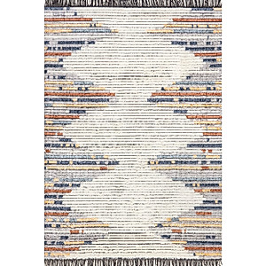 nuLOOM Morgan Contemporary Shag Fringe Area Rug, 8x10, Multi